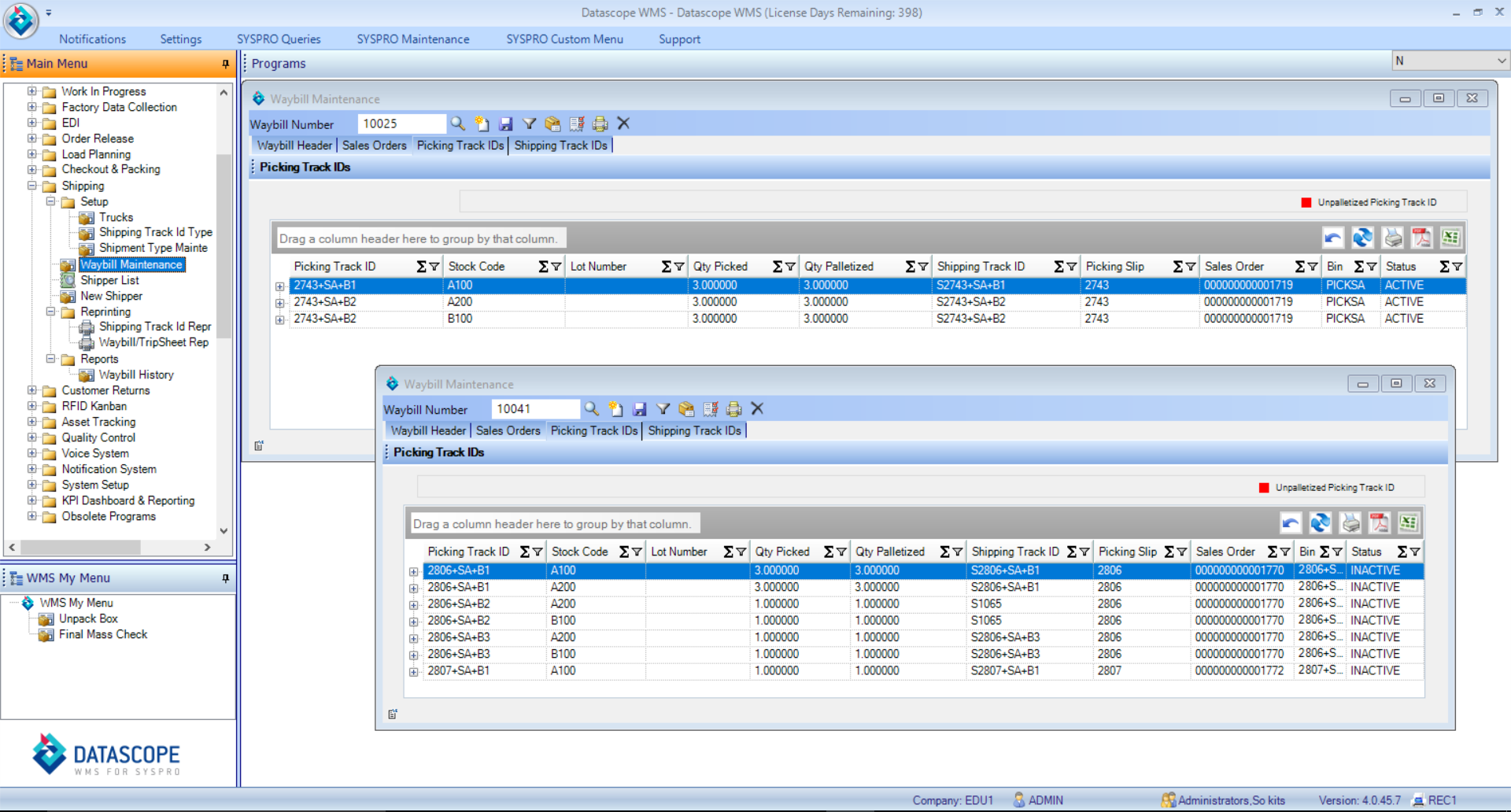 Shipping » Datascope WMS